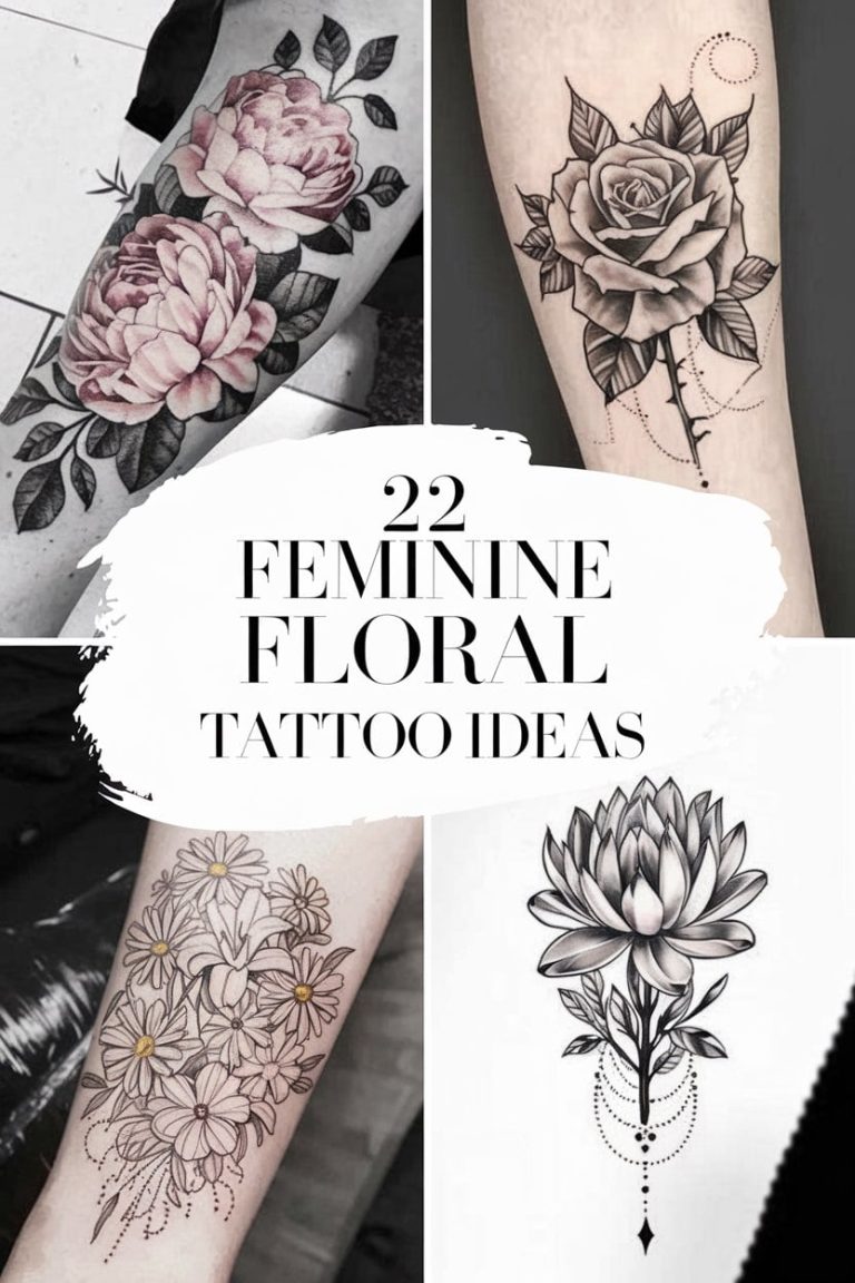 22 Feminine Floral Tattoos for a Burst of Beauty