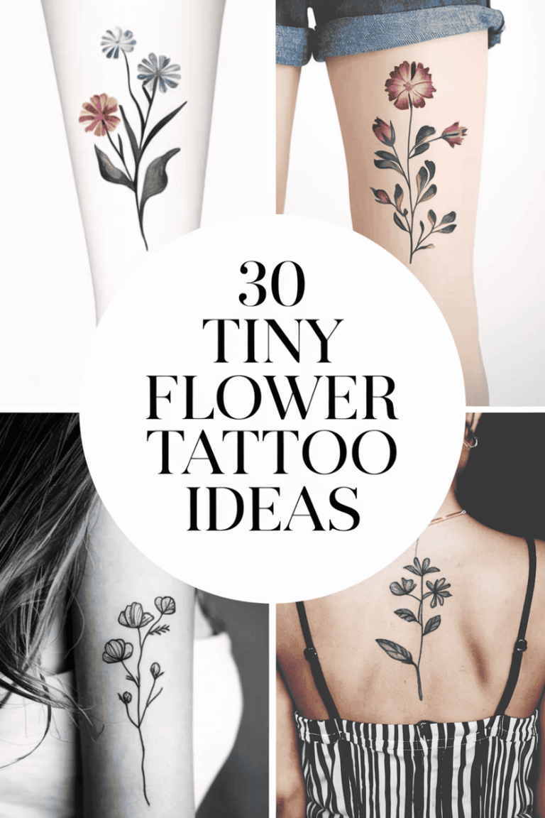 30 Beautiful Tiny Flower Tattoos with Subtle Elegance
