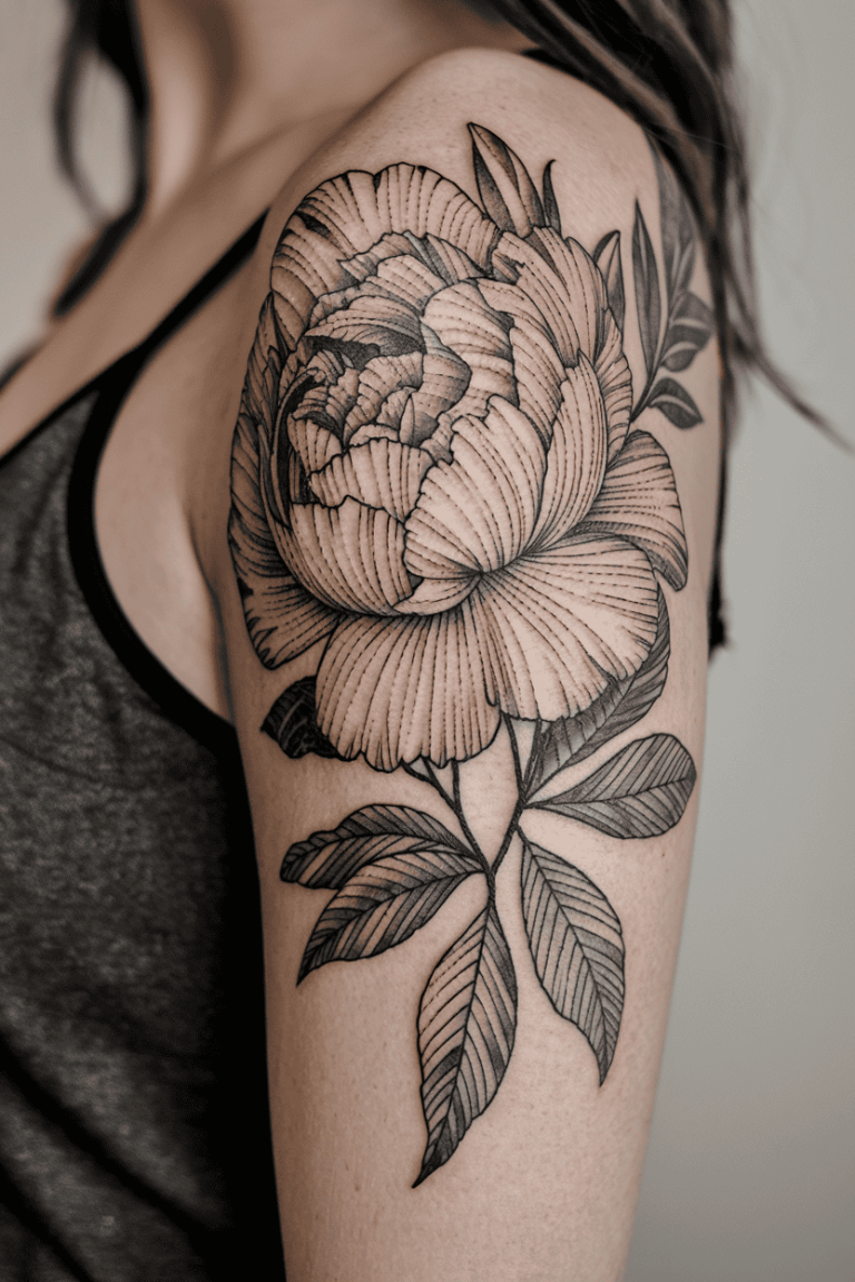 25 Lovely Peony Tattoo Ideas with Elegant Charm