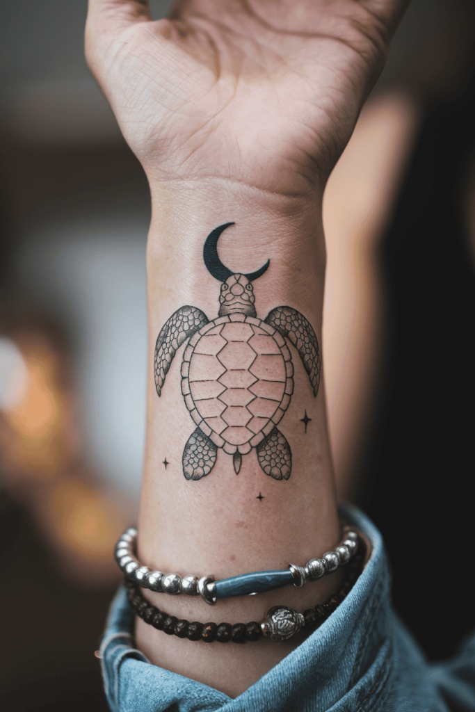 21 Majestic Sea Turtle Tattoo Designs with Symbolic Meaning
