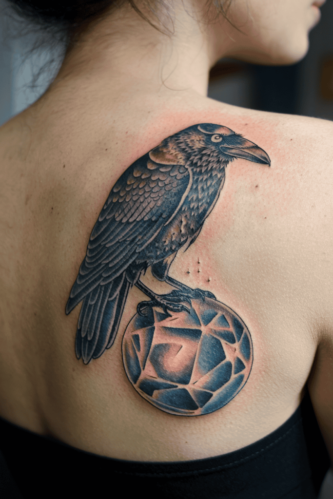 30 Mysterious Crow Tattoo Designs with Symbolic Meanings