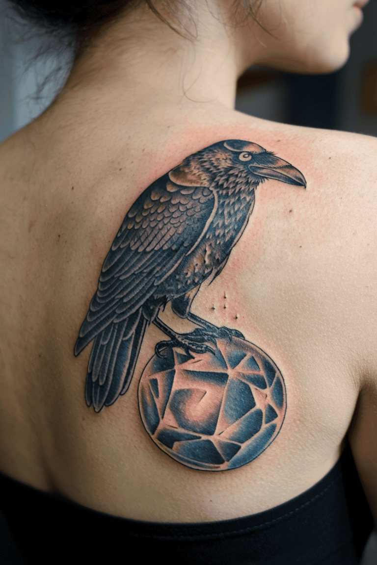 30 Mysterious Crow Tattoo Designs with Symbolic Meanings