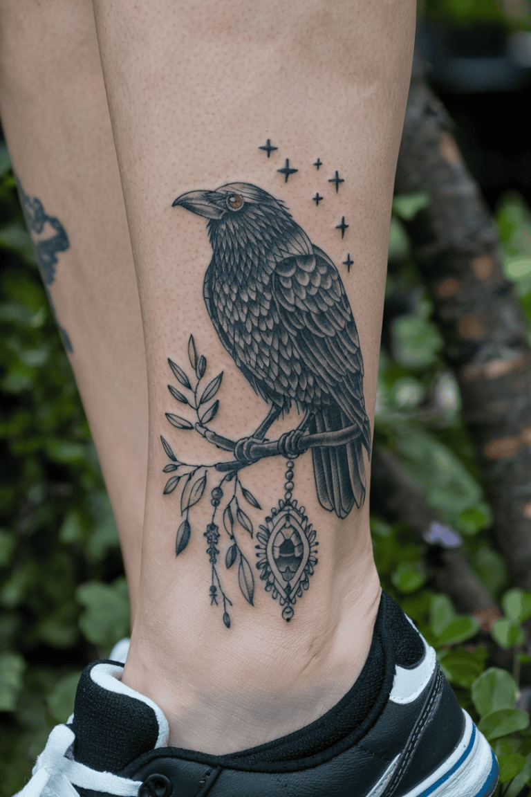 30 Mysterious Crow Tattoo Designs with Symbolic Meanings