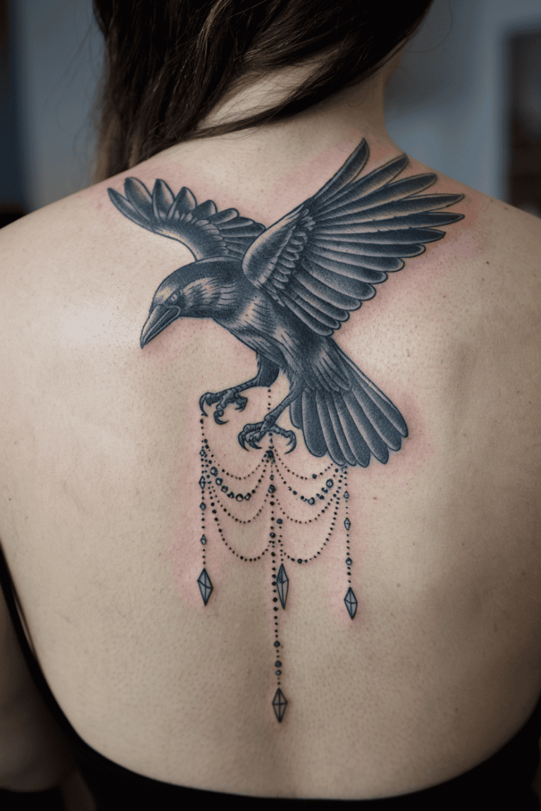 30 Mysterious Crow Tattoo Designs with Symbolic Meanings