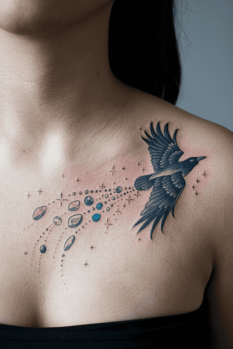 30 Mysterious Crow Tattoo Designs with Symbolic Meanings