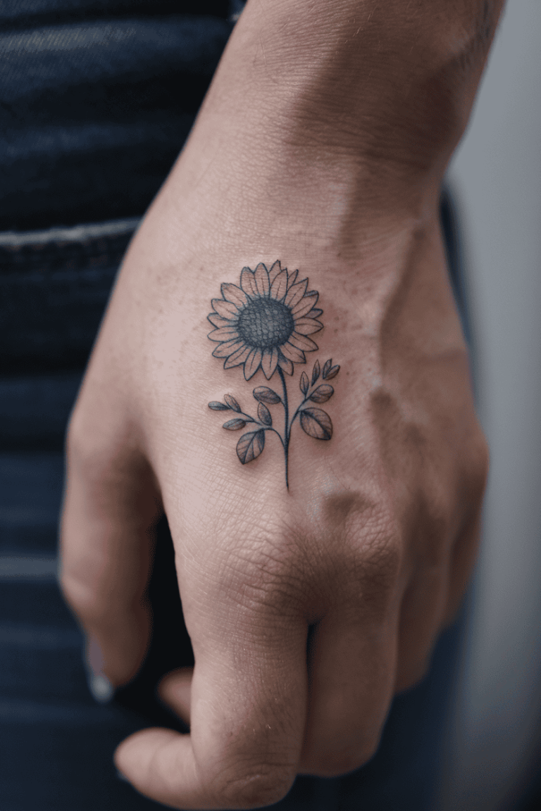 22 Cheerful Small Sunflower Tattoo Ideas