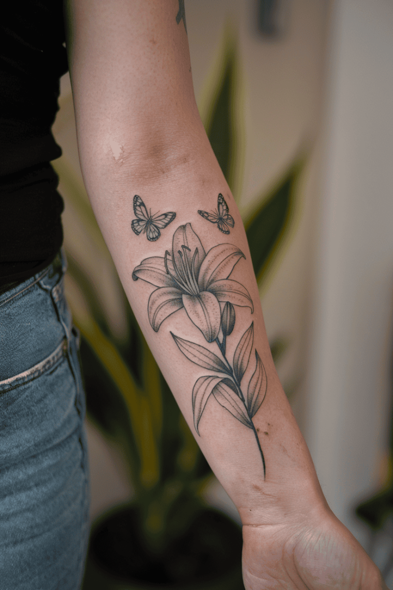 21 Beautiful Lily Tattoo Designs with Elegant Appeal