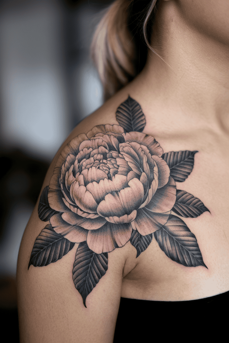 25 Lovely Peony Tattoo Ideas with Elegant Charm