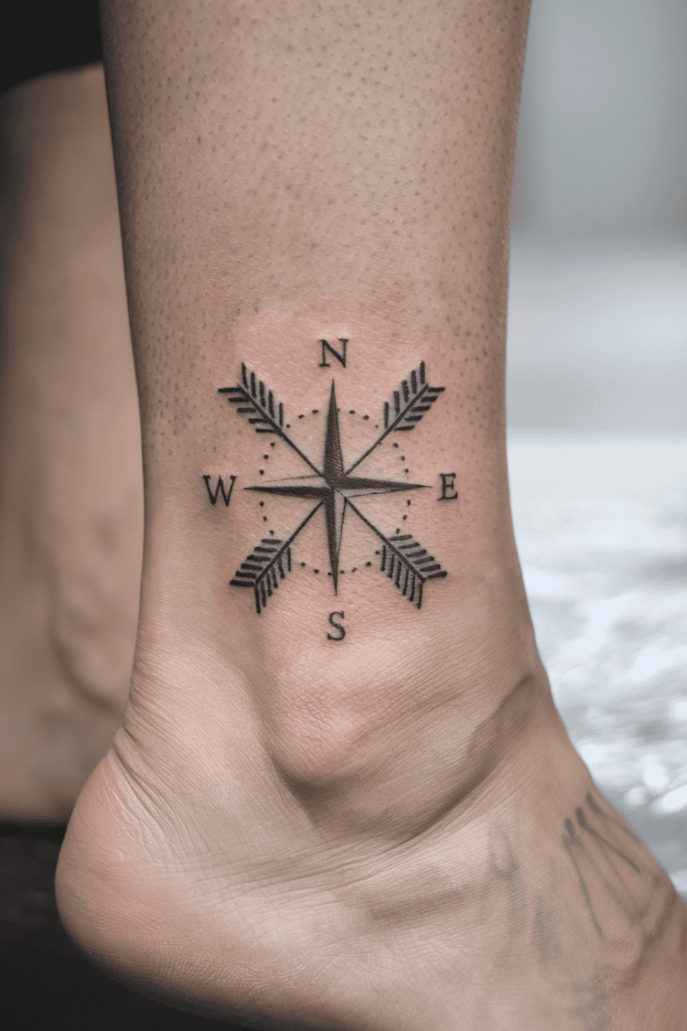 21 Navigational Compass Tattoo Designs for Adventurers