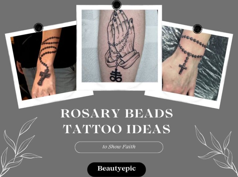 35+ Beautiful Rosary Bead Tattoos to Show Your Faith